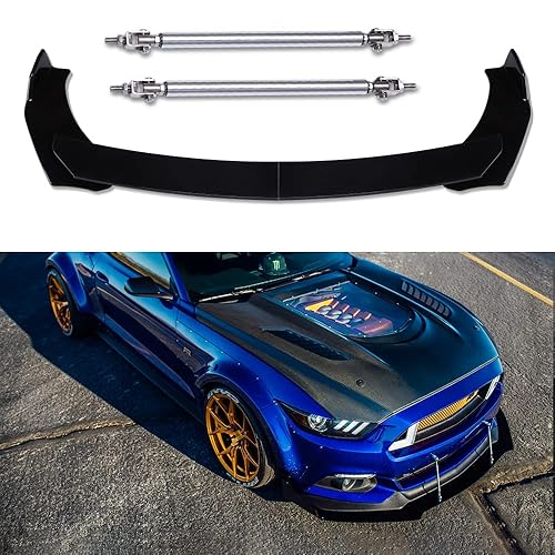 DREAMIZER Universal Front Bumper Lip Strut Rod Spoiler Wing Wide Body ...