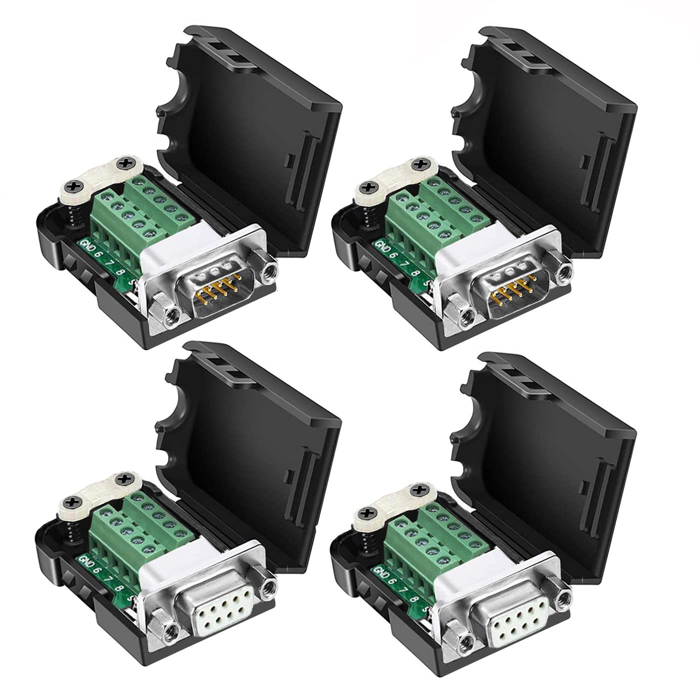 Mua DaFuRui 4Pack DB9 Breakout Connector with Cover，DB9 Solderless ...