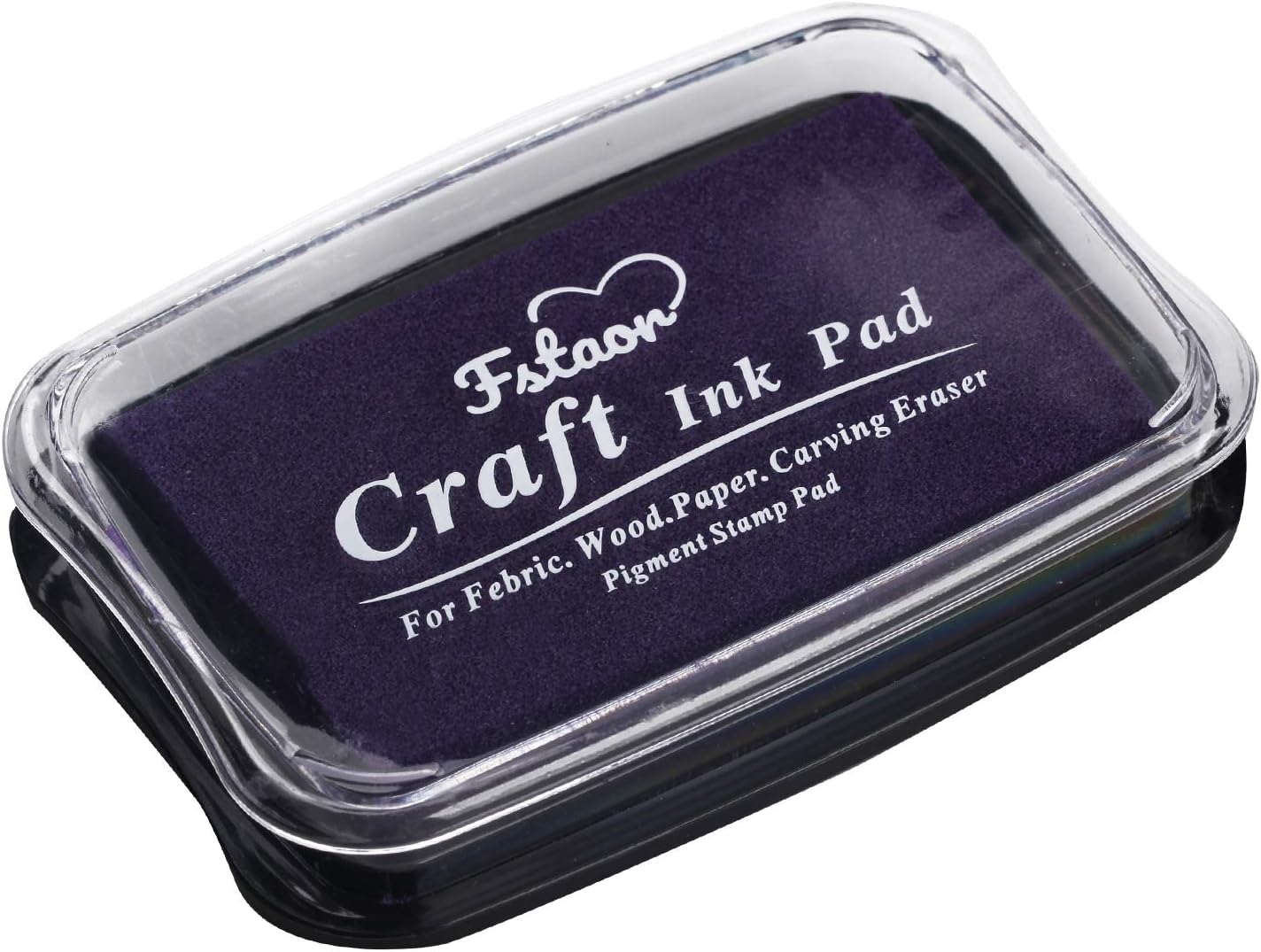 Amazon.com: Fstaor Large Purple Ink Pad for Rubber Stamps, Non-Toxic ...