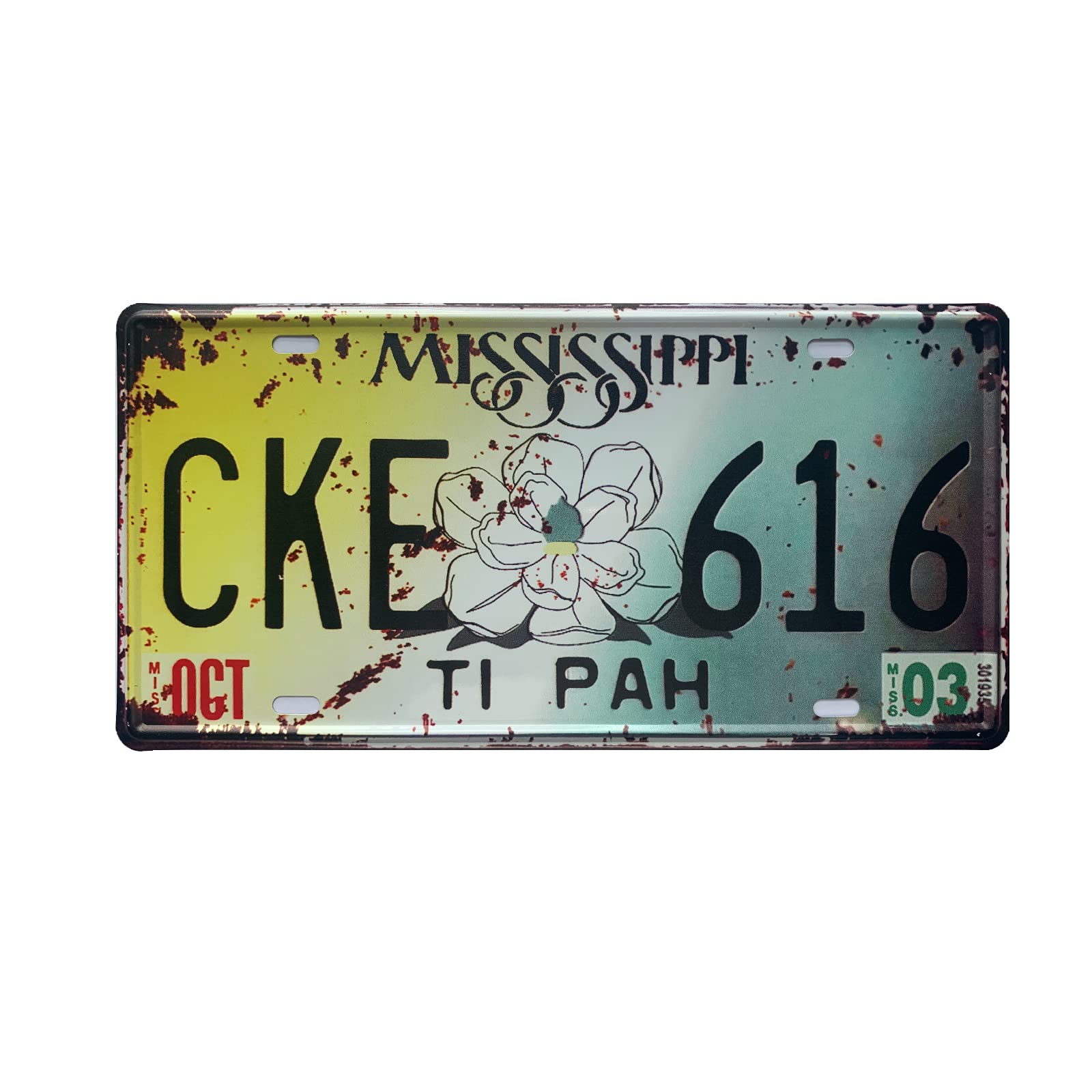 Mississippi License Plate Aluminum Novelty Car Decor License Plates 12 ...