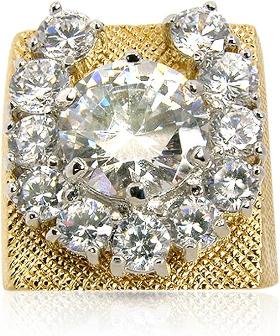 Elvis Collection 18K Gold Plated Aloha Horseshoe Cubic Zirconia Stage ...