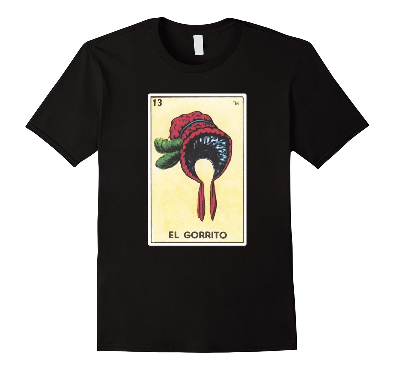 El Gorrito Card T-Shirt Bonnet Loteria Tarot-BN – Banazatee