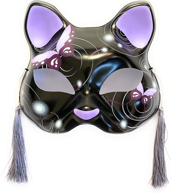 happy happy Kitsune Fox Neko Cat Mask for Christmas Costume,Animal ...