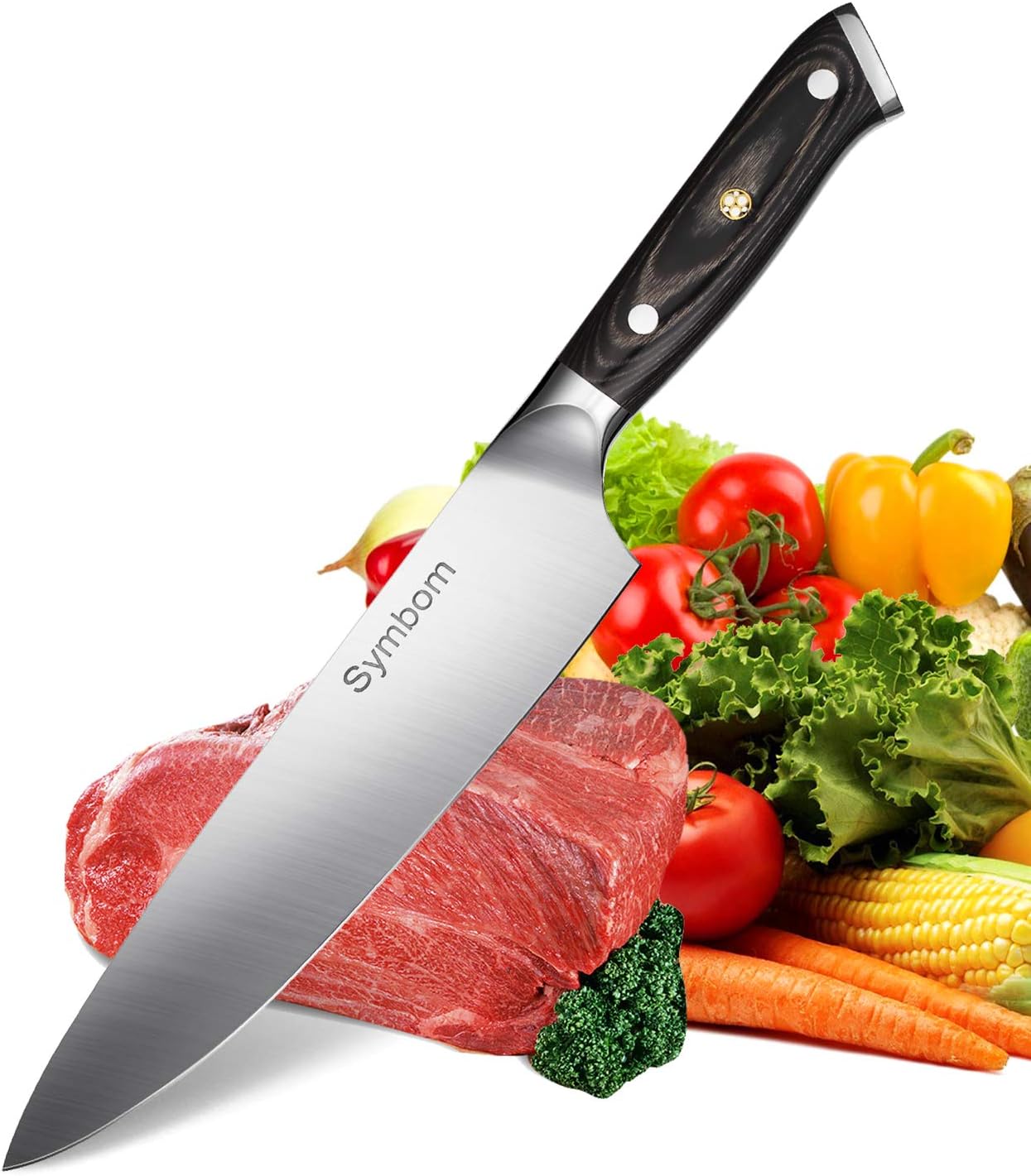 Symbom Kochmesser - Rasiermesserscharfes Küchenmesser mit original ...