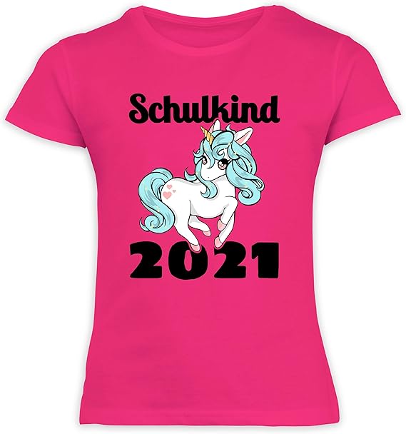 Shirtracer Shirtracer - Einschulung und Schulanfang - Einhorn Schulkind 2021 - Schulanfang ...