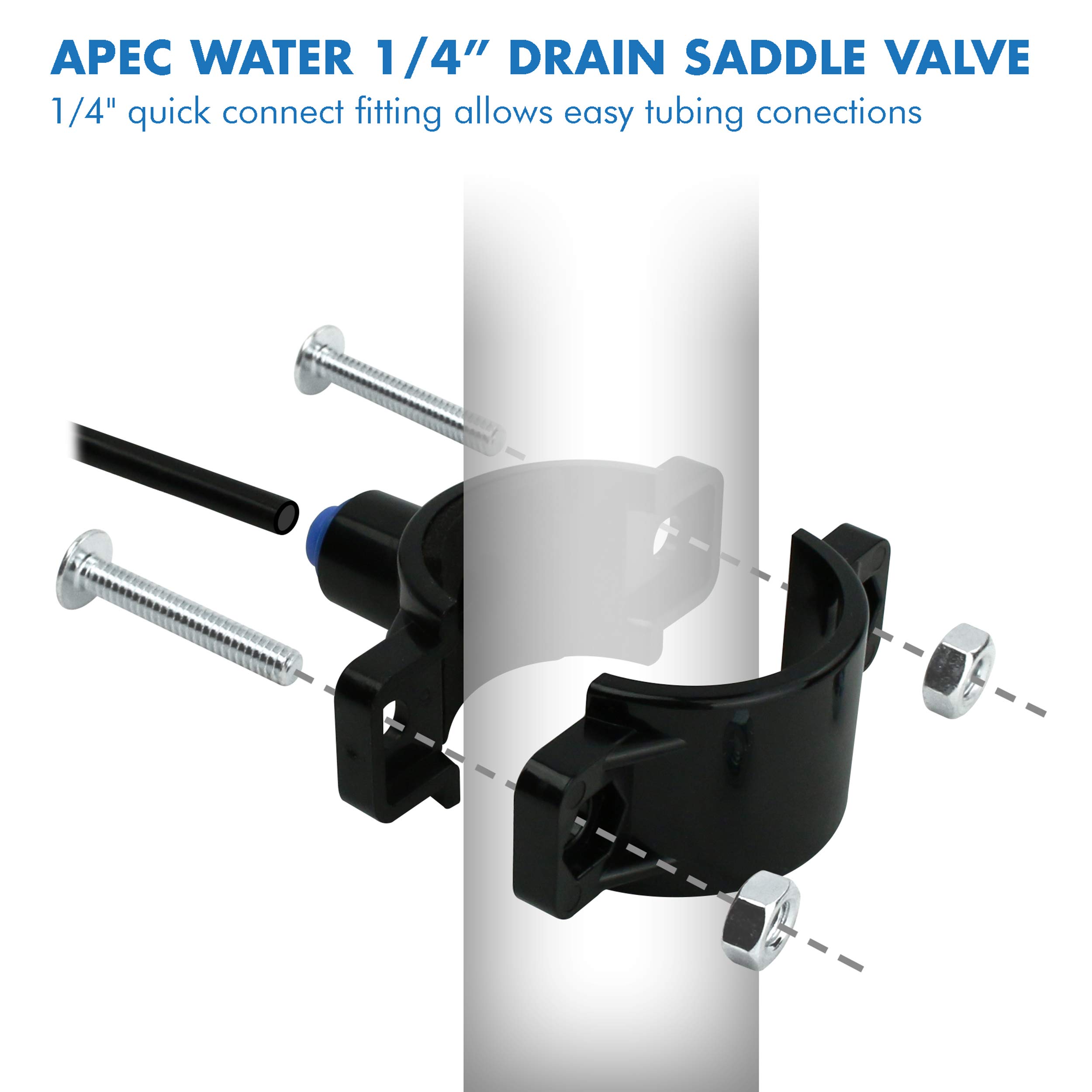 Mua APEC Water Systems Drain Saddle Valve with 1/4" Quick Connect for ...
