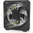 Amazon.com: Grelife Box Fan, 14" Table Fan with 3 Speeds, Rotatable ...