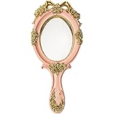 Amazon.com: VILLCASE Vintage Handheld Mirror with Embossed Pattern ...