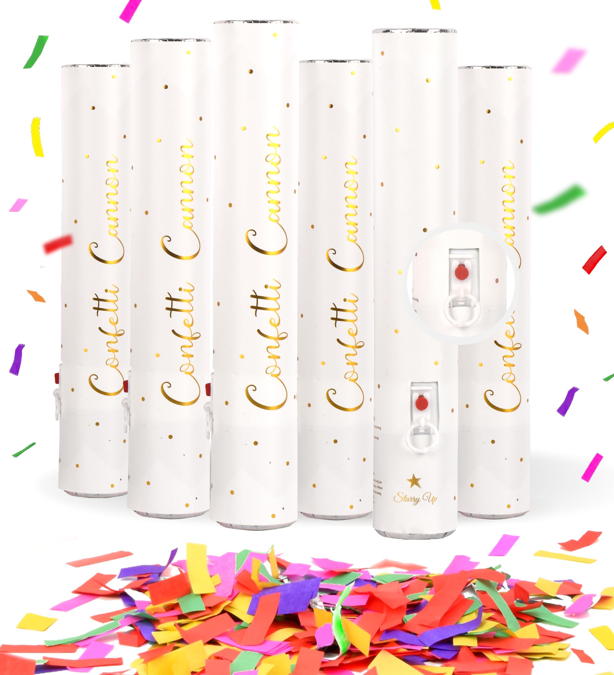 Mua Confetti Cannon with Magic Snap - Pack of 6 Multicolor Poppers ...