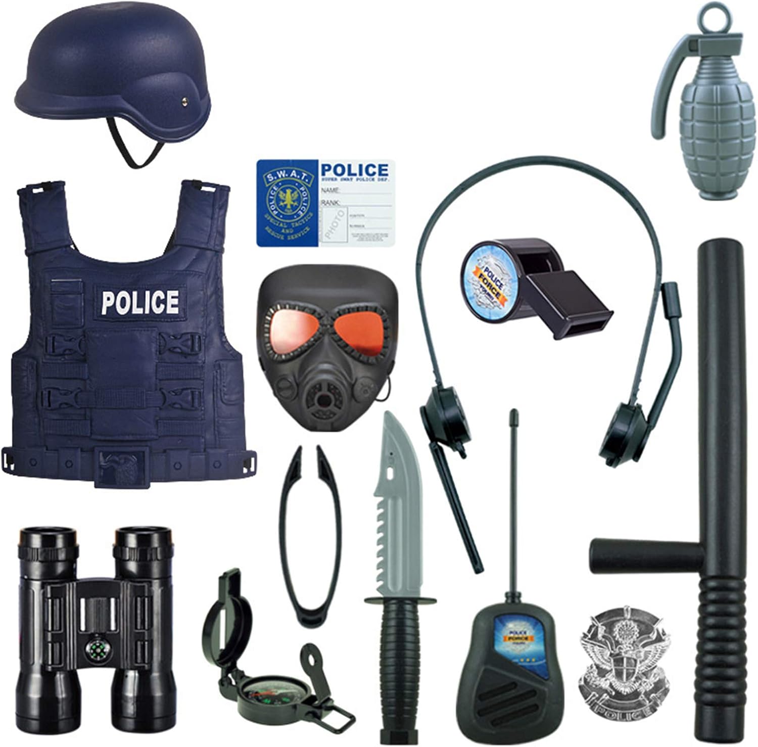 Wangxike Police Costume Children 15 Pieces Police Equipment Children s wangxike-police-costume-children-15-pieces-police-equipment-children-s