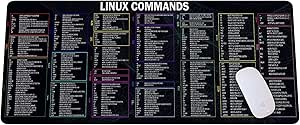 Amazon.com: Linux Commands Long Mouse pad Linux Cheat Sheet Mouse Mat ...