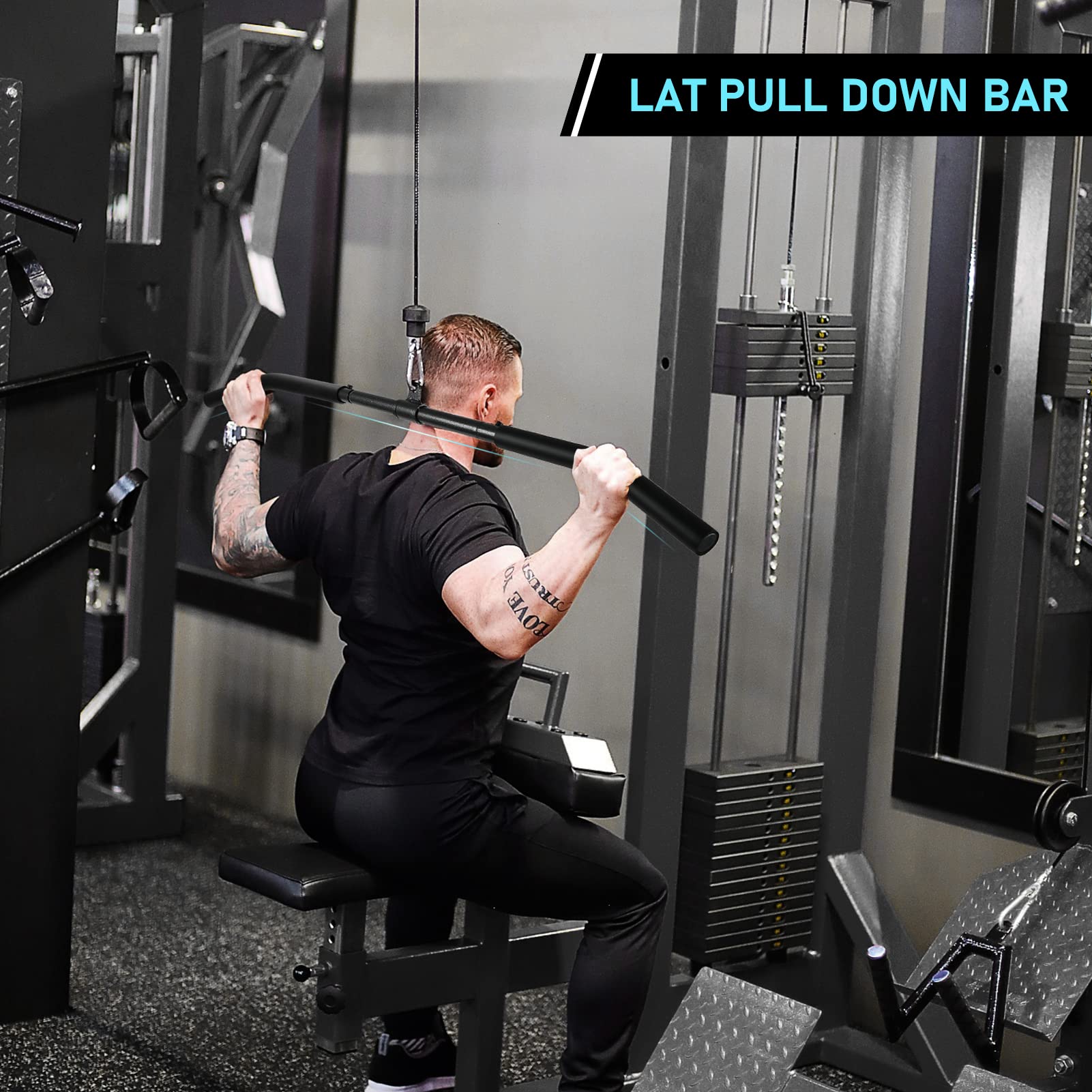 Mua LAT Pull Down Bar, Detachable LAT Pulldown Attachment with Swivel ...