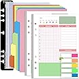 Amazon.com : Rancco A5 Planner Inserts Daily Refills, 90 Pages Colorful 6-Ring Loose-leaf Binder ...