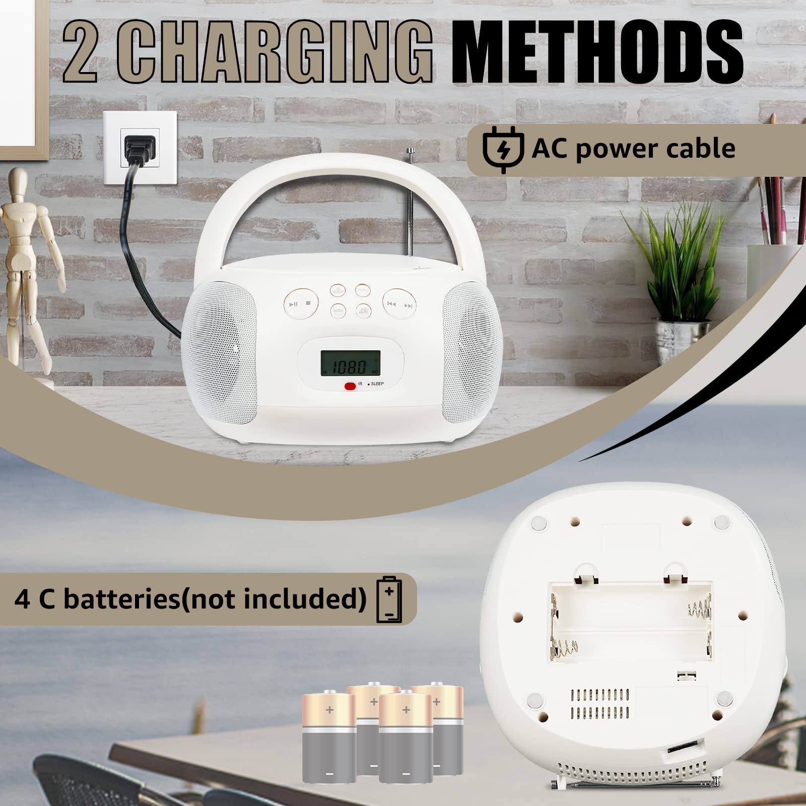 Mua Retekess TR621 CD and Cassette Player Combo, Tape Recording, Stereo ...