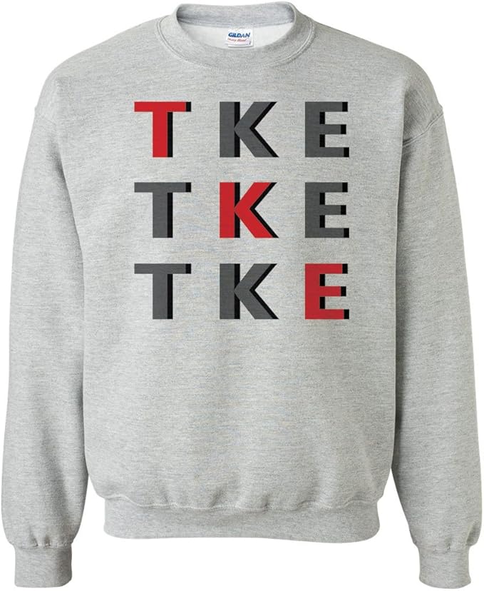 Amazon.com: TKE TKE TKE Gray Crew Neck Sweatshirt- Tau Kappa Epsilon ...