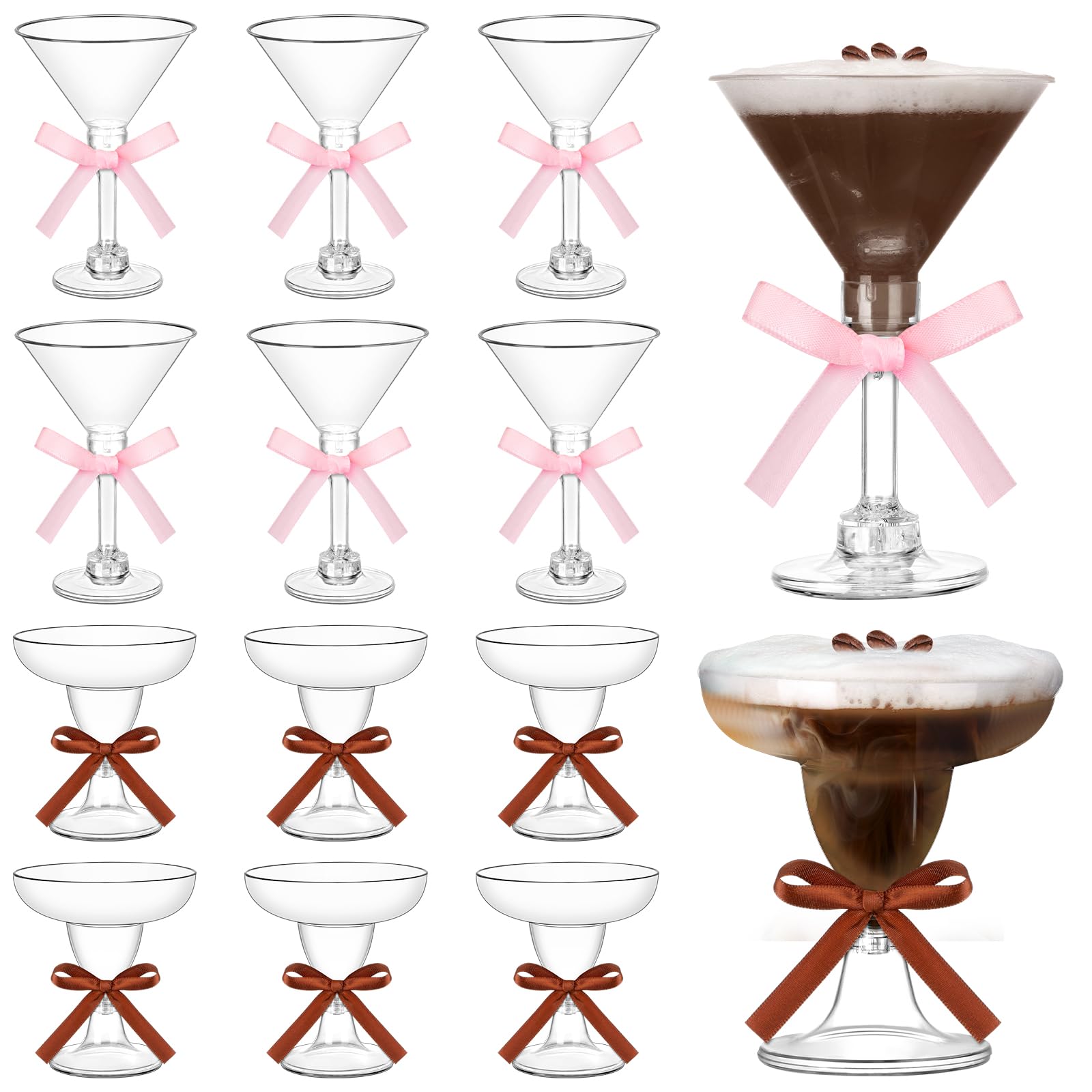 Vesici 12 Sets a Tini Bit Older Espresso Martini Mini Plastic Martini ...