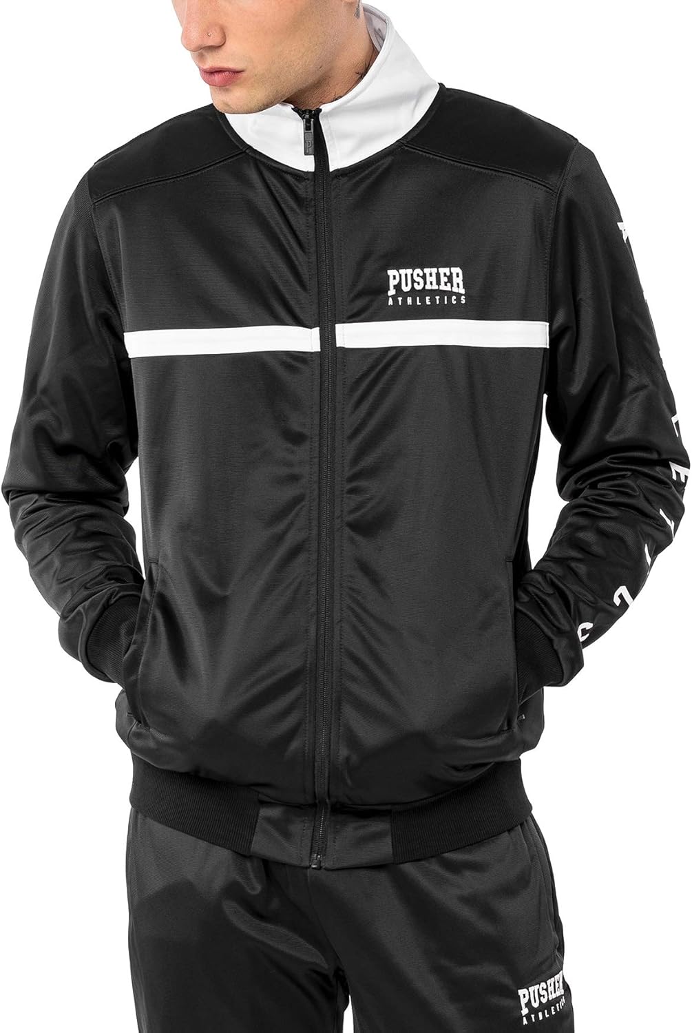 Pusher Apparel Men's Athletics Track Jacket Track jacket.: Amazon.co.uk ...