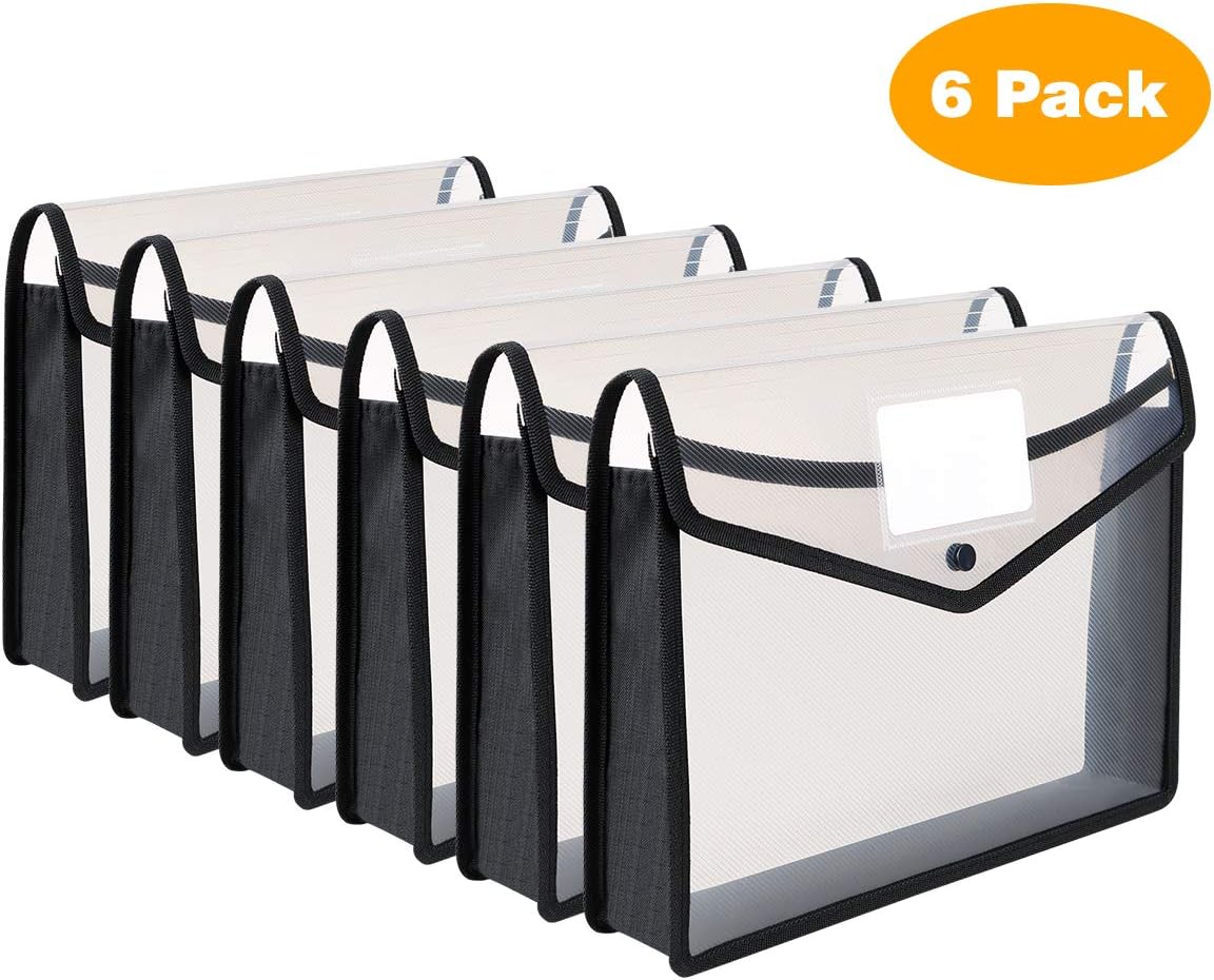 Amazon.com : Plastic File Folder Poly Pockets Envelope Expanding File ...