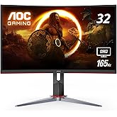 Amazon.com: AOC C32G2 32" Curved Frameless Gaming Monitor FHD, 1500R ...