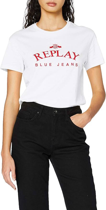 Replay Women's T-Shirt: Amazon.co.uk: Clothing