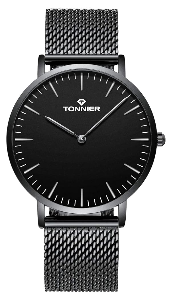 Tonnier Black Stainless Steel Slim Men Watch Quartz Watch | Guatemala ...