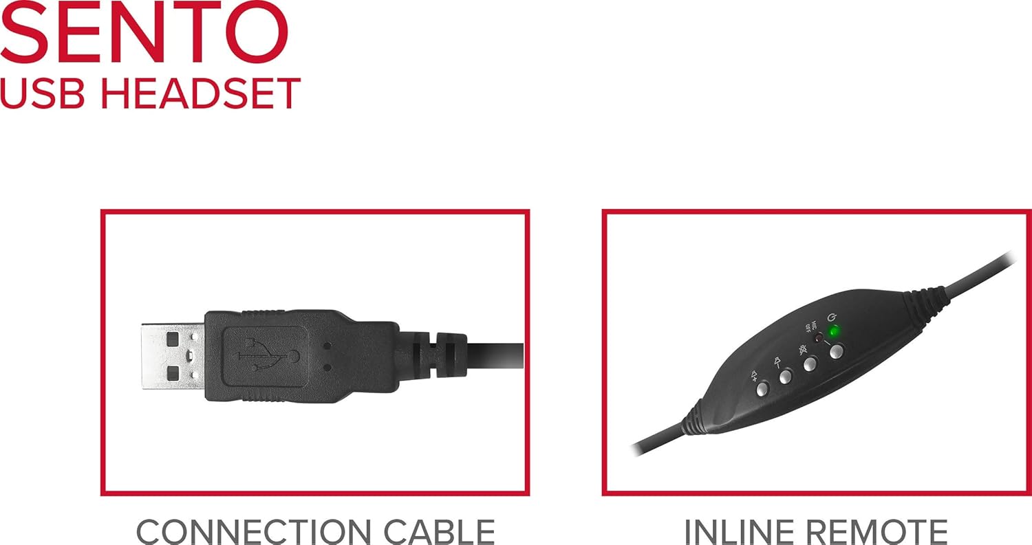 Speedlink SENTO USB Headset – stereo PC headset with integrated cable ...