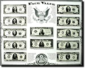 Amazon.com: Old US Currency Money Dollar Bills Wall Decor Art Print ...