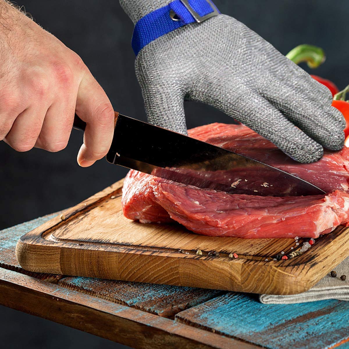 Schwer ISO-F Cut Resistant Glove Stainless Steel Mesh Metal Wire Glove ...