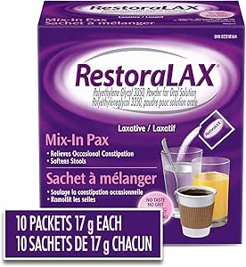 RestoraLAX Powder Laxative, Effective Relief, No Taste, No Grit, No Gas ...