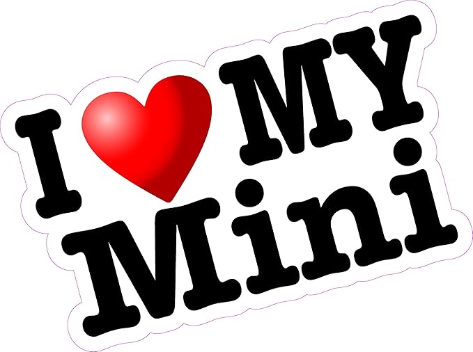 I love Heart My Mini Printed Vinyl Sticker Decal: Amazon.co.uk: Office ...