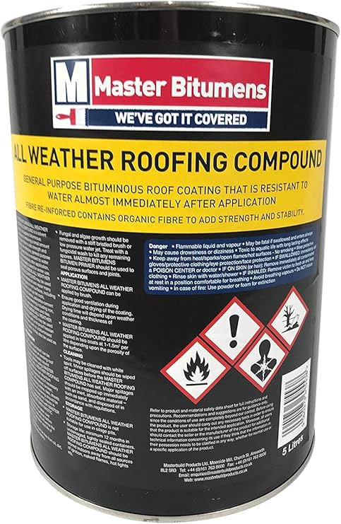 5 Litre All Weather Roofing Compound Waterproof ROOF Coating: Amazon.co ...