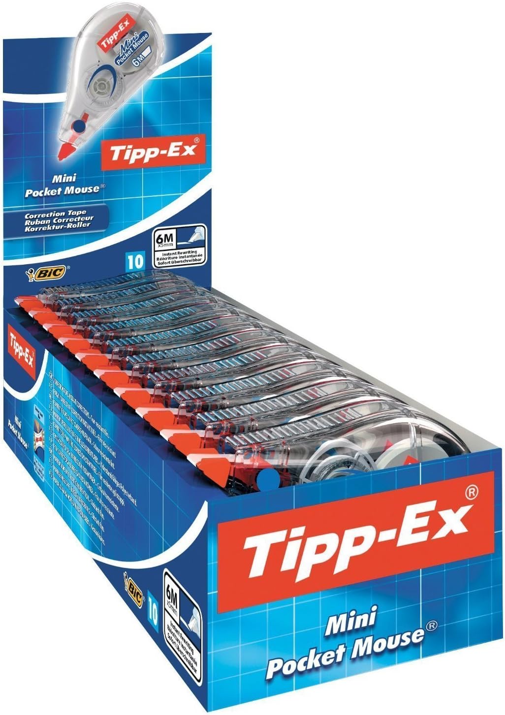 Tipp-Ex Mini Pocket Mouse Corrector 89209 812878 Pack of 10: Amazon.es ...