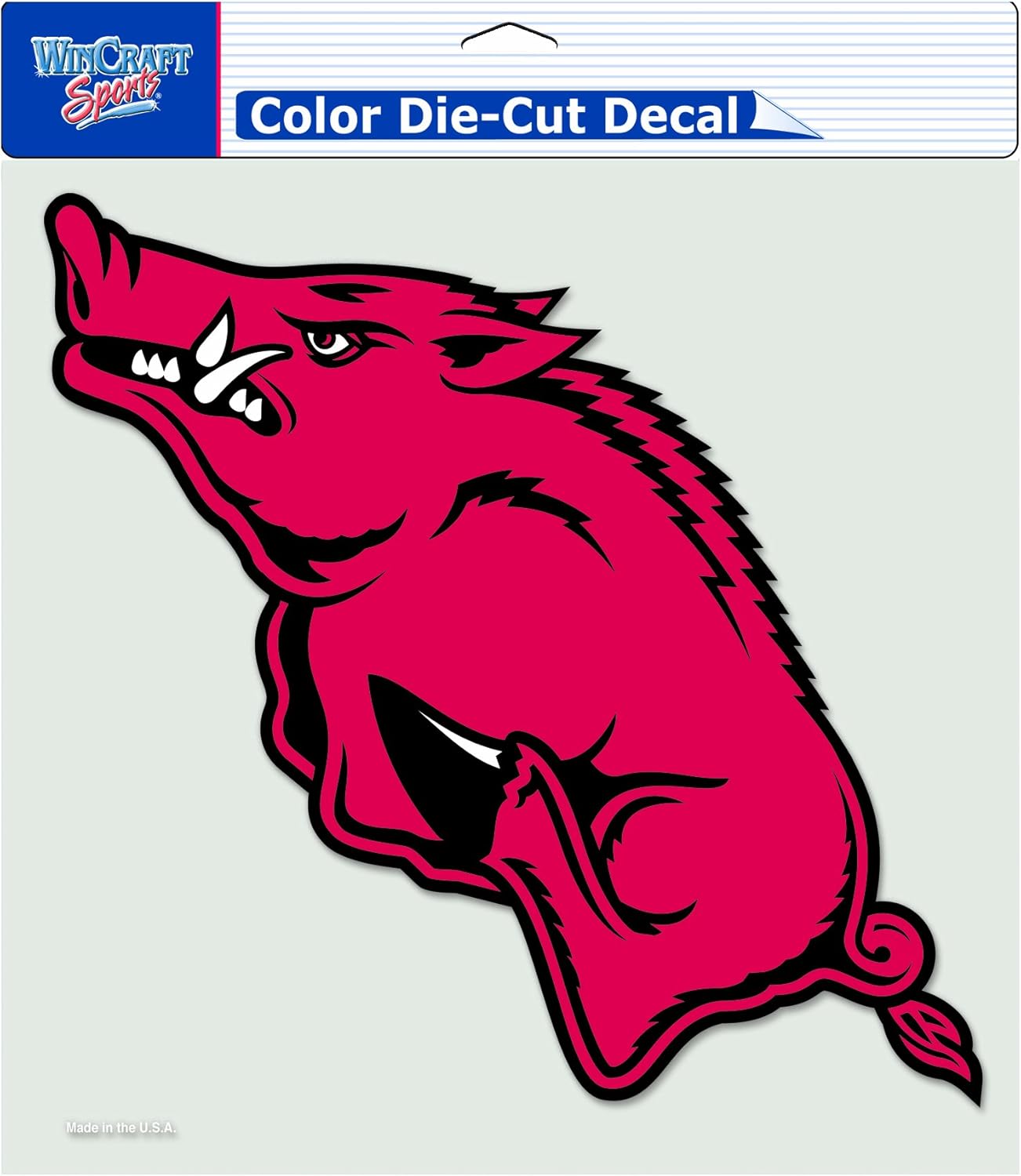 Amazon.com : NCAA Arkansas Razorbacks 8-by-8 Inch Diecut Colored Decal ...