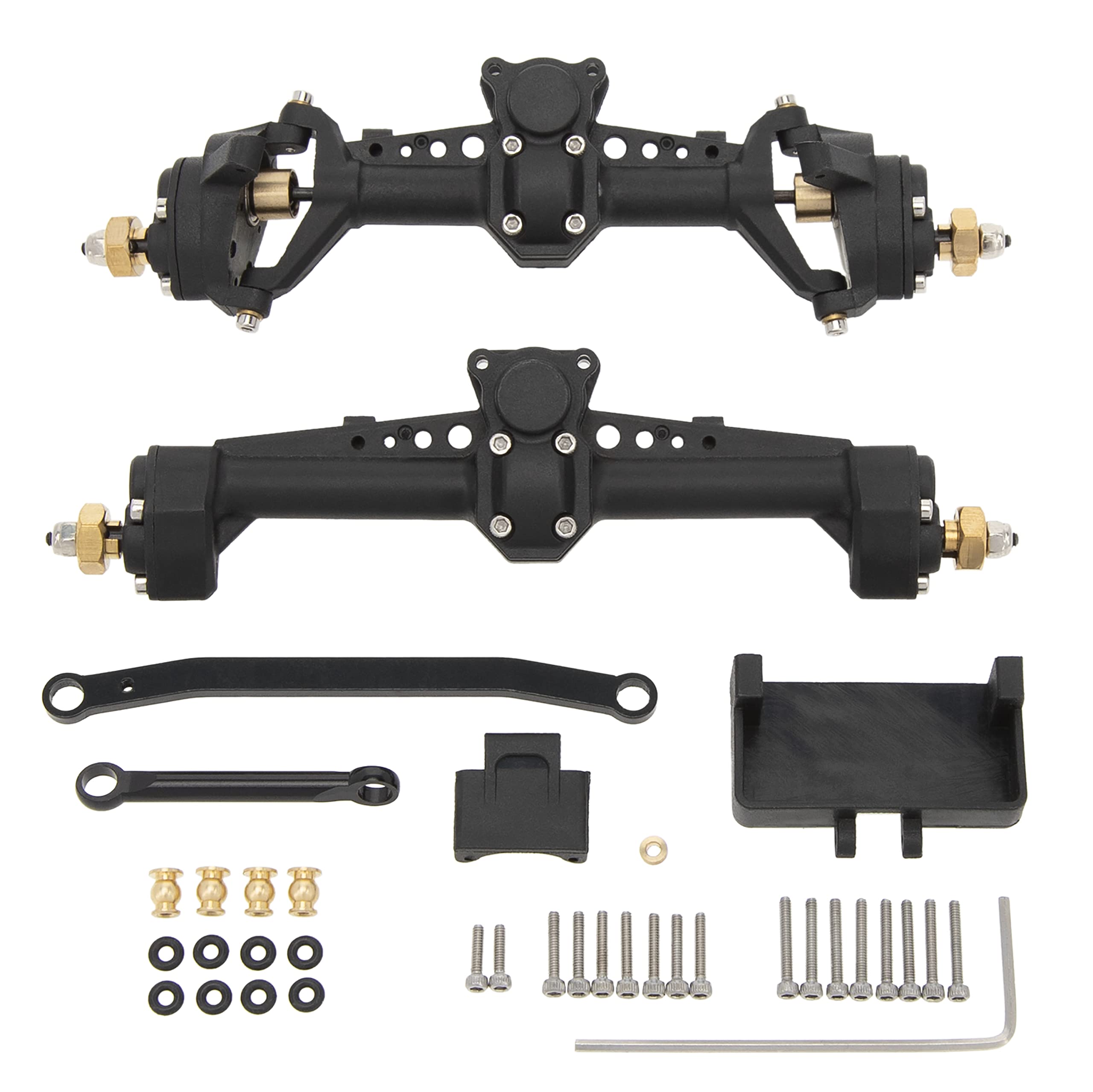 DKKY SCX24 Axles Nylon Portal Axles Kit w/C-Hub for Axial SCX24 90081 C10 Jeep 1/24 RC Crawler ...