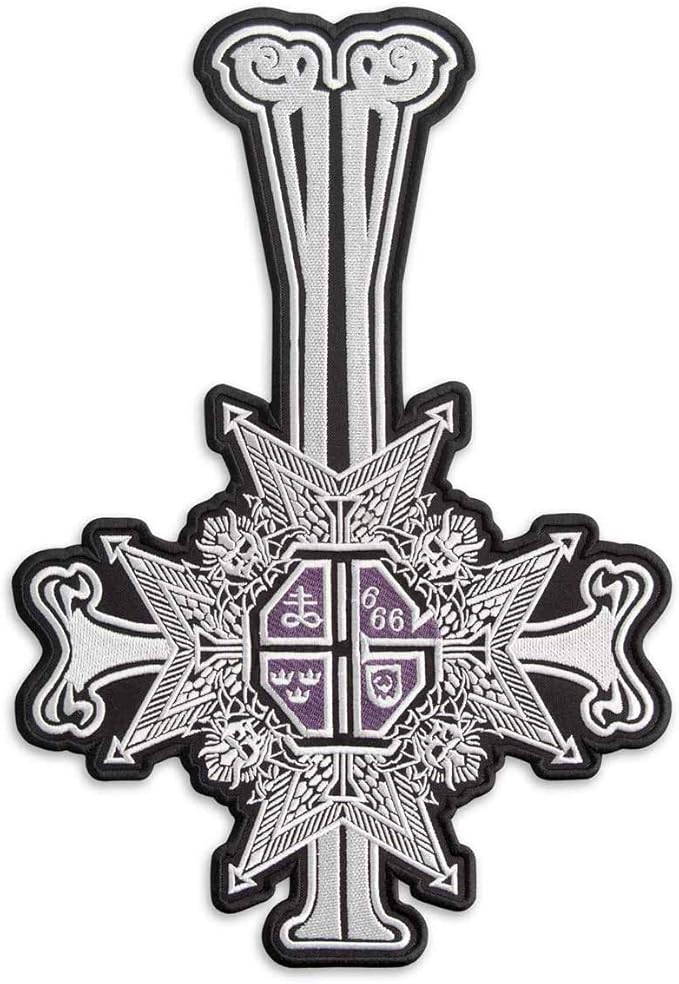 Amazon.com: Ghost Band Grucifix Cross Embroidered Patch - Rock Iron-on ...