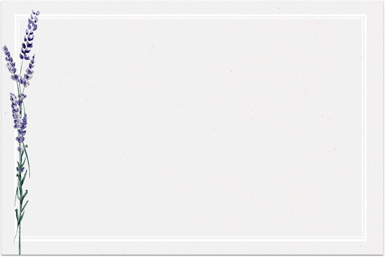 Amazon.com: 48 Lavender Flowers Note Cards, 4x6 in, Heavy Cardstock ...