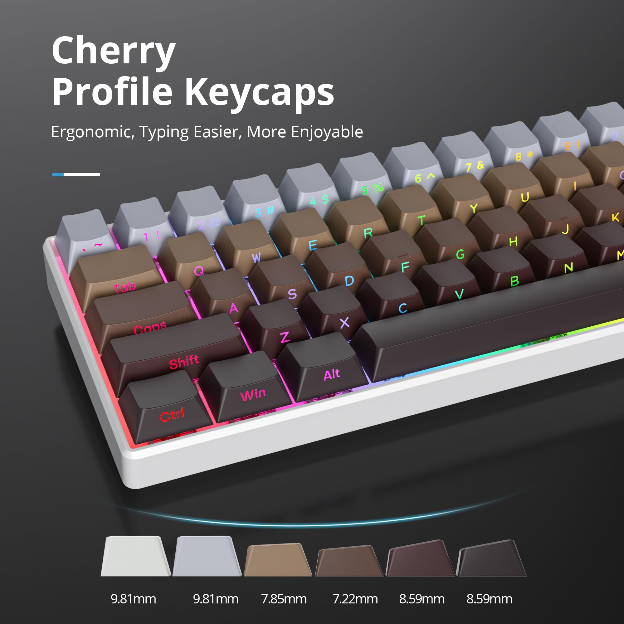 Mua Owpkeenthy PBT Shine Through Keycap Set, Double Shot Side Print ...
