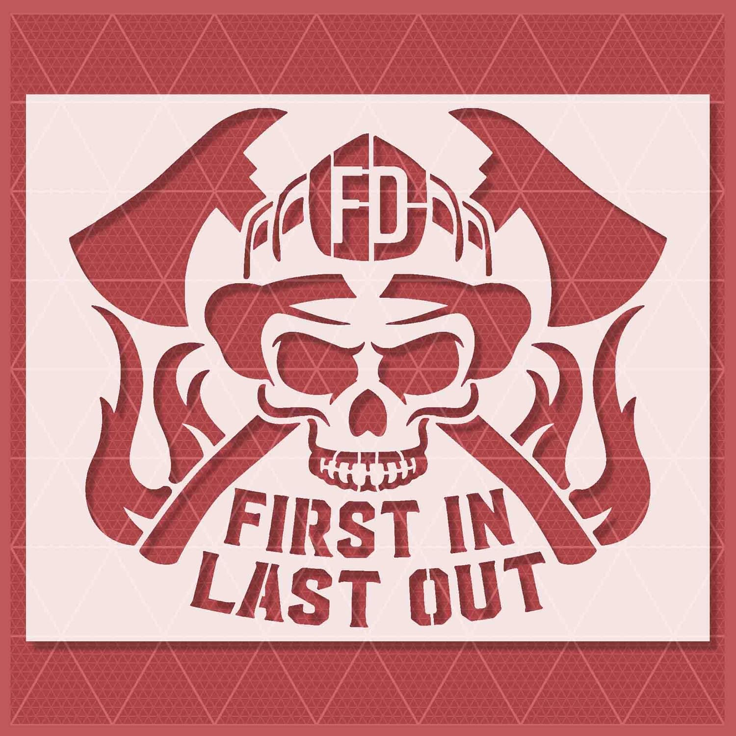 Amazon.com: Firefighter Stencil - Reusable & Durable Maltese Cross Fire ...