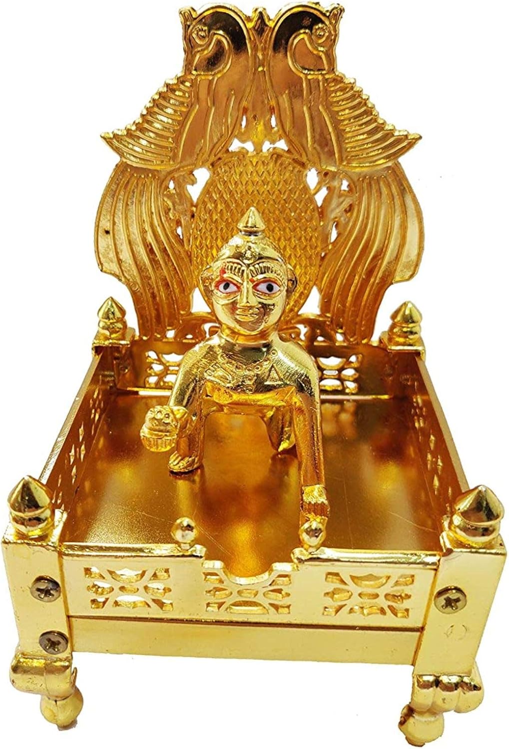 Buy Collectible India Aluminium Laddu Gopal Idol with Singhasan, 4 x 2. ...