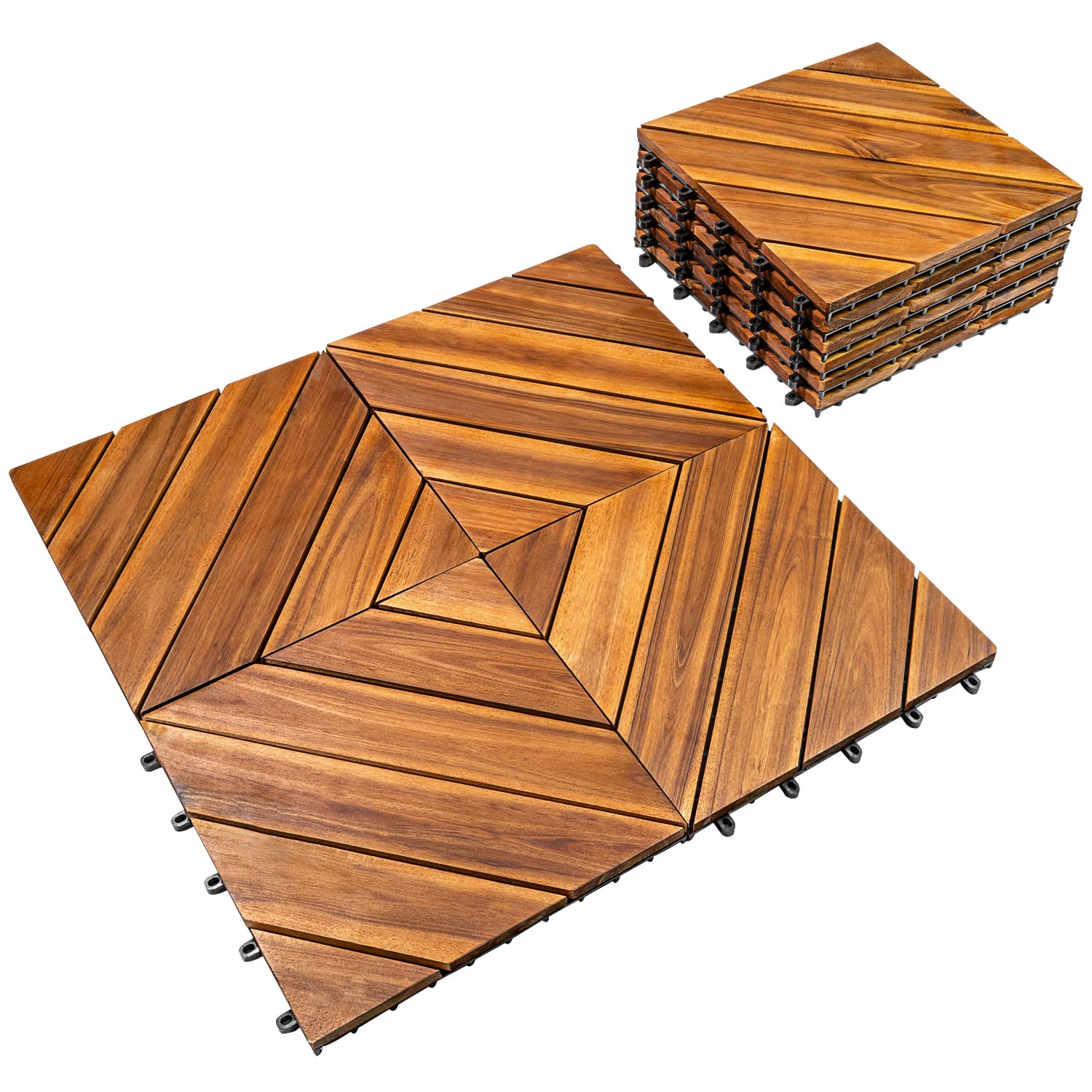 Mua Interlocking Deck Tile (Pack of 10, 12"x12") Acacia Hardwood Deck ...