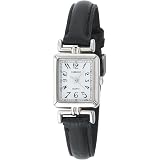 Timex Women's T2H3419J Easy Reader Black Leather Strap Watch: Timex ...