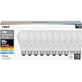 Feit Electric A19 LED Light Bulb, 60W Equiv, Non-Dimmable, Selectable Color Temperatures (2700K ...