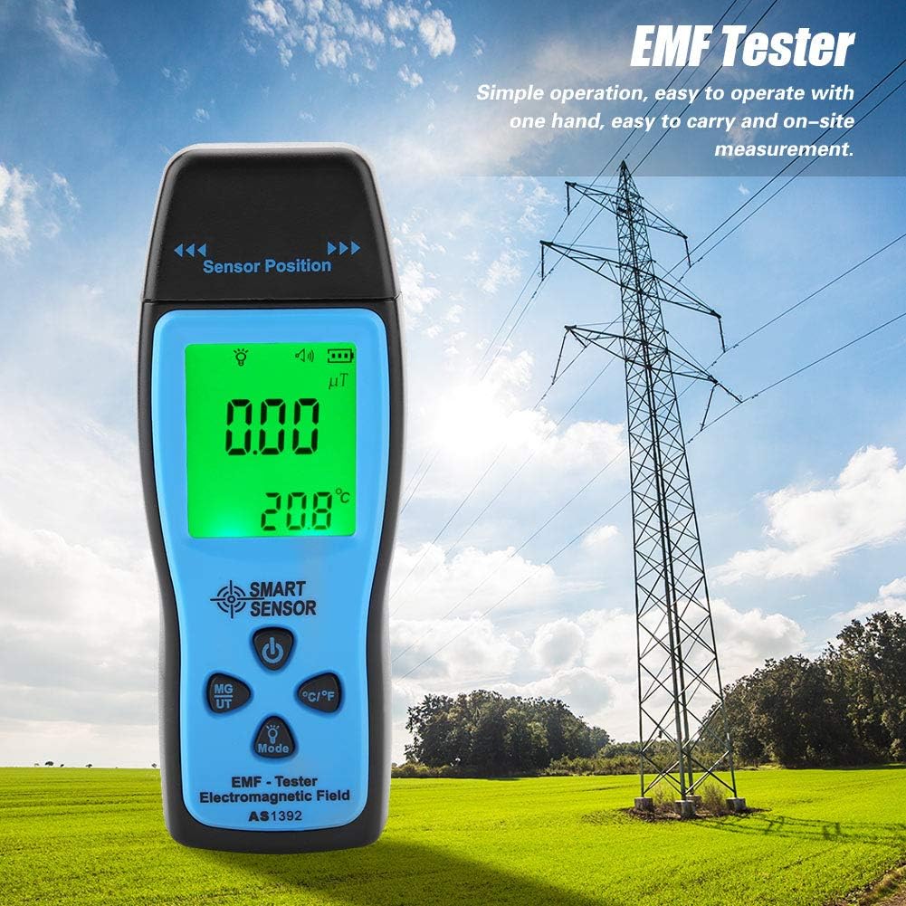 Smart Sensor AS1392 EMF Tester EMF Meter Digital EMF Tester LCD Display ...