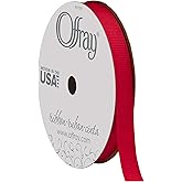 Amazon.com: Offray 63033 3/8" Wide Grosgrain Ribbon, 3/8 Inch x 18 Feet ...