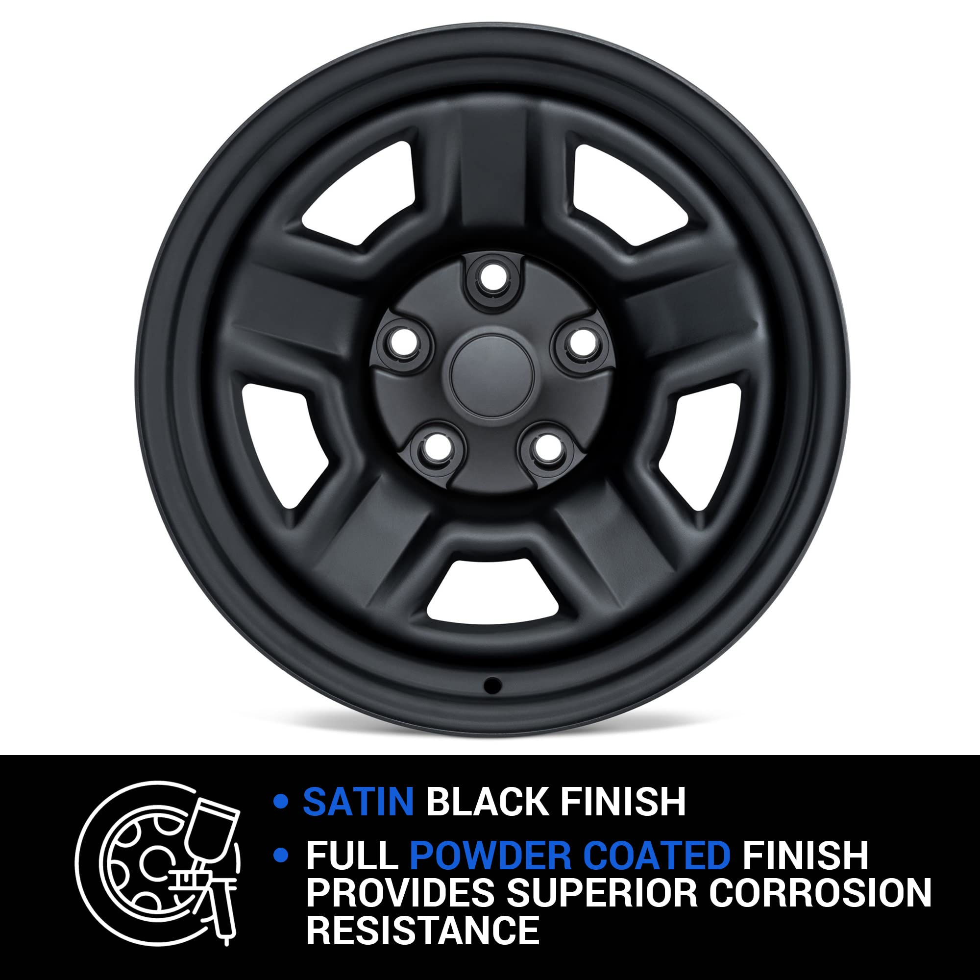 Mua TACTIK 5 Spoke Classic Solid Steel Wheel - 5x5 Bolt Pattern, 17x9 ...