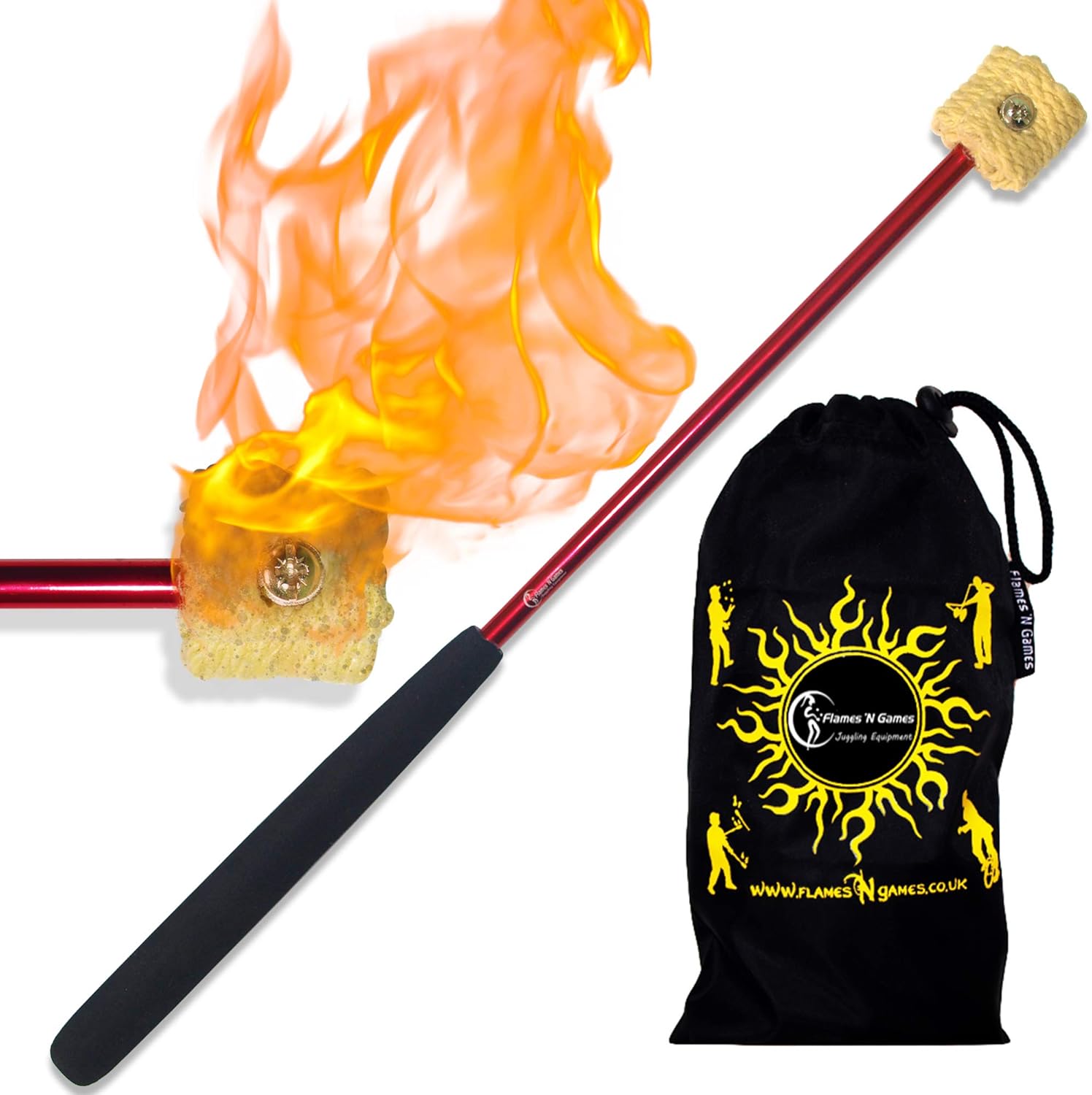 Flames N Games Professional Fire EATING Wand - Quality Kevlar Wick for ...