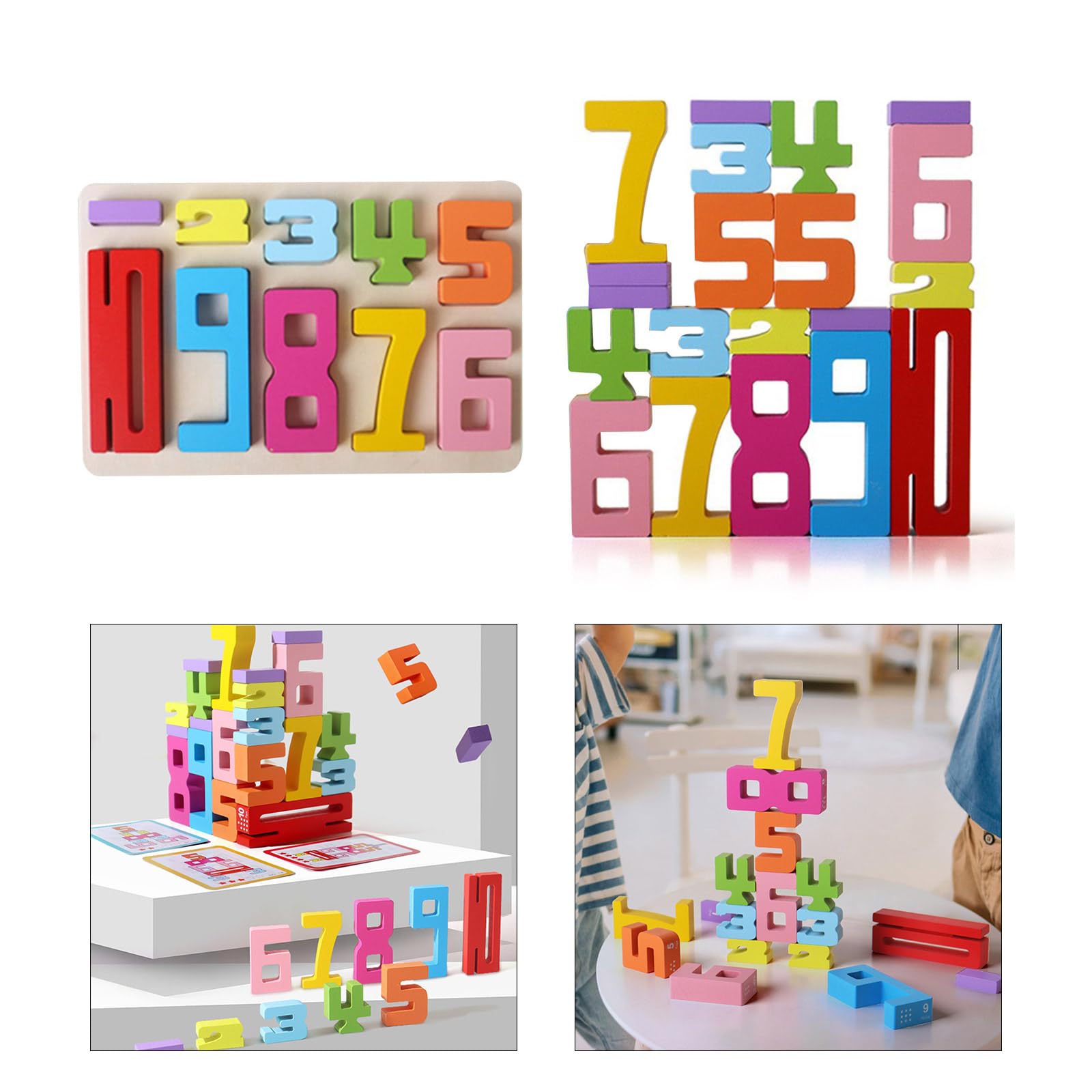 Mua 3D Digital Puzzle Numbers Building Blocks Set Baby Montessori ...