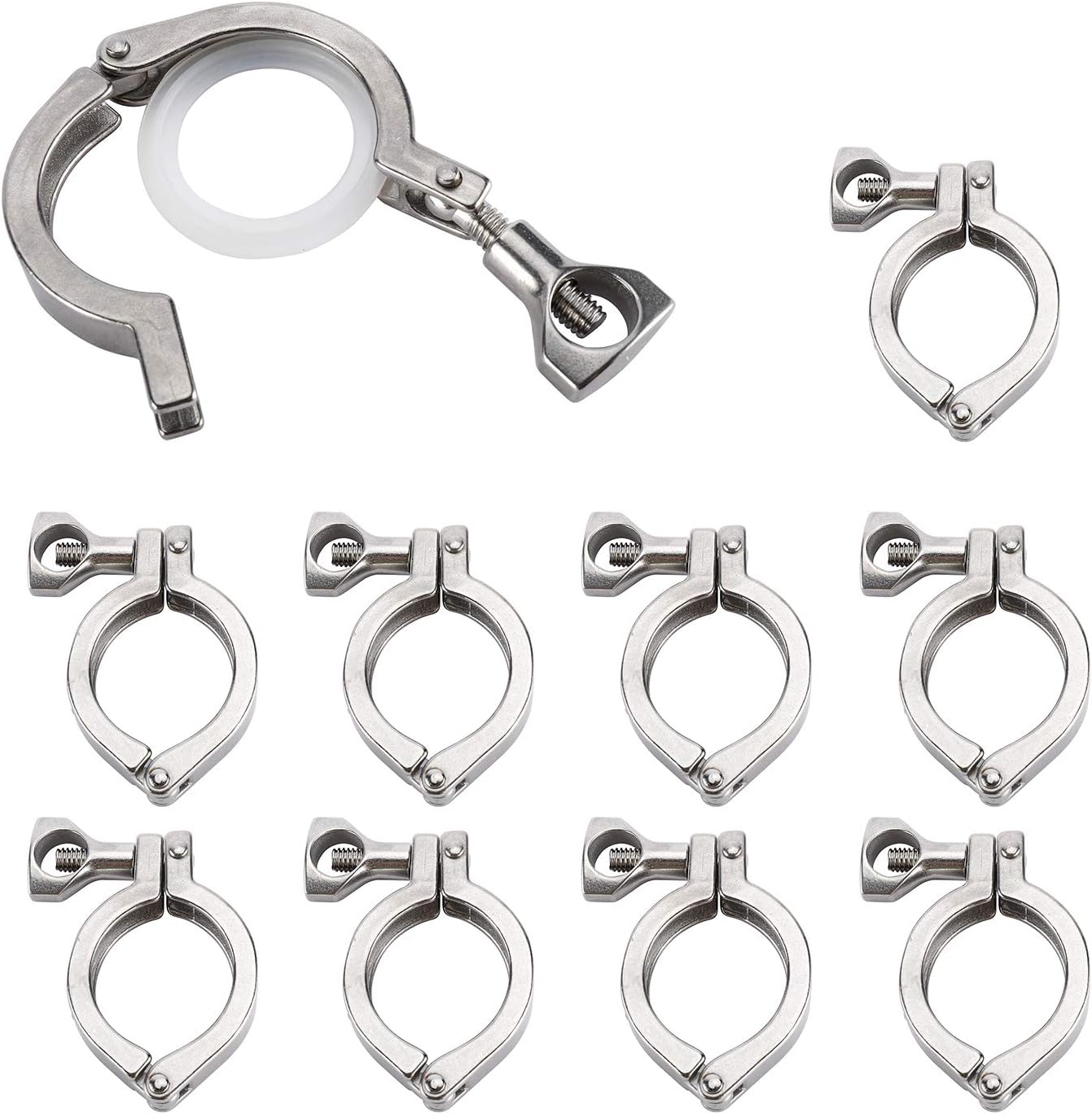 Amazon.com: Artilife 10Pack 1.5" Tri-clamp Stainless Steel 304 Single ...
