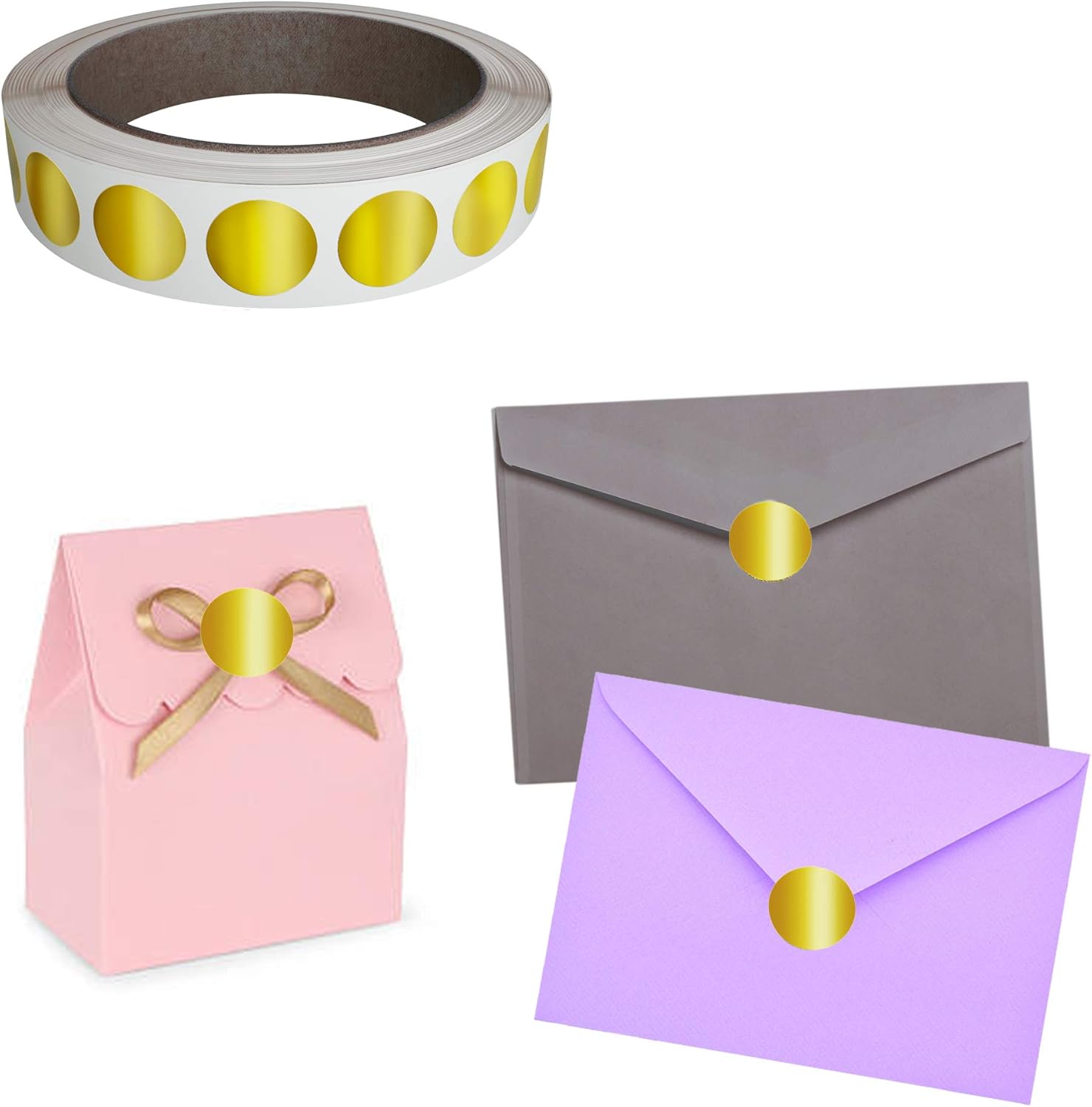 Royal Green 19mm Gold Label Sticker 1.9cm Diameter Gold Circle Sticker ...