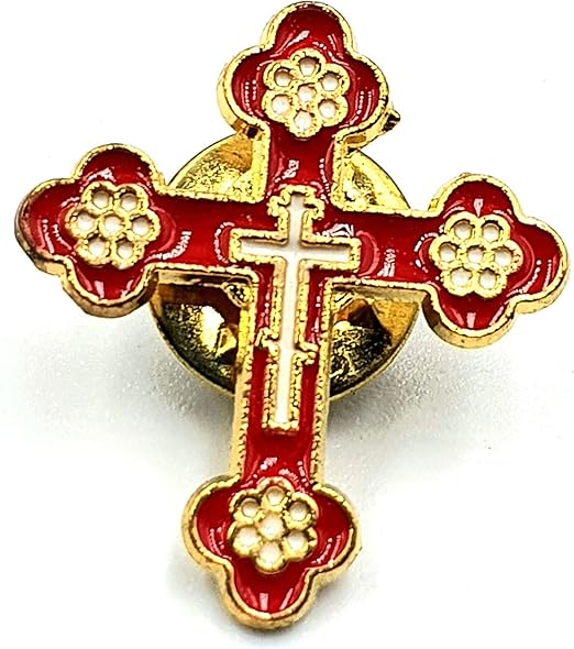 Amazon.com: Jerusalem Cross Orthodox Catholic 14 Stations Pin ...